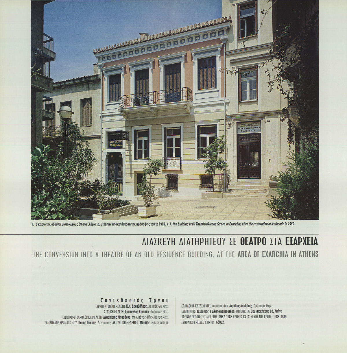 The Conversion into a Theatre of an Old Residence Building, at the area ...